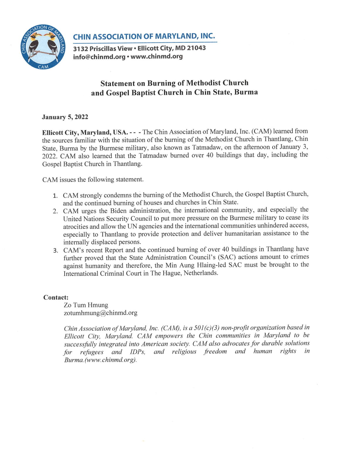 CAM Statement on Methodist Church - BRI